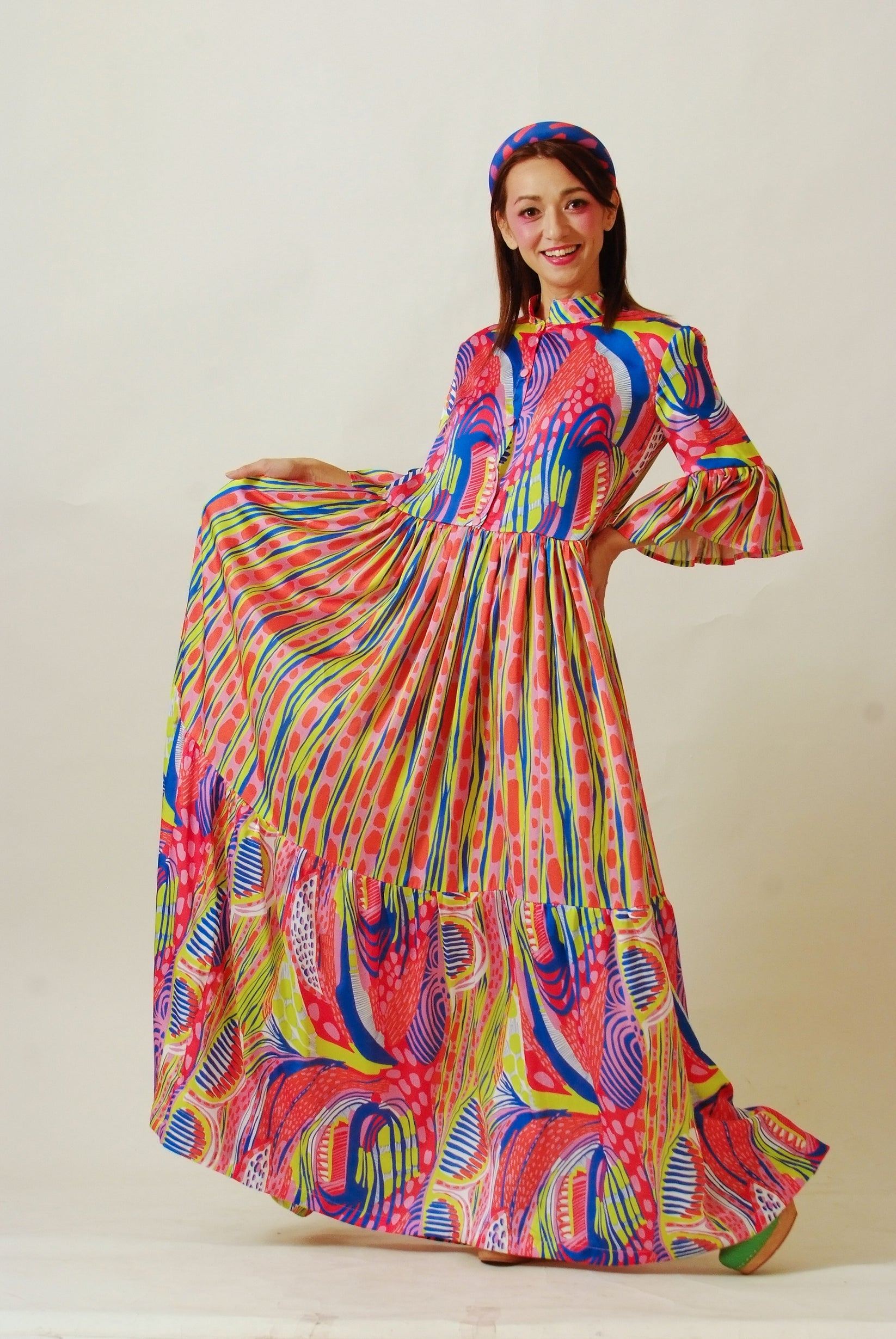 Silky Long Button-front Dress – Katie Kortman